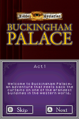 Screenshot of Hidden Mysteries: Buckingham Palace (Nintendo DS, 2008) - MobyGames