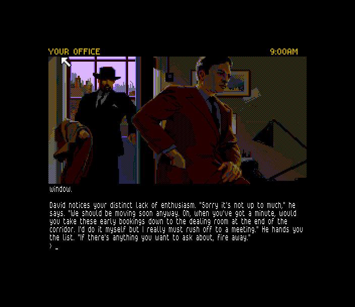 Screenshot of Corruption (ZX Spectrum Next, 1988) - MobyGames