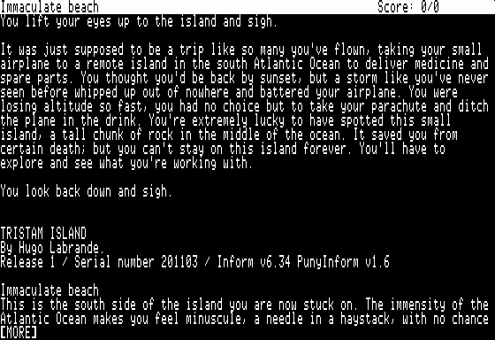 Screenshot of Tristam Island (Apple II, 2020) - MobyGames