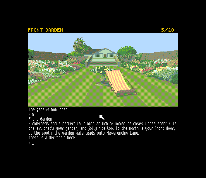 Screenshot of Jinxter (ZX Spectrum Next, 1987) - MobyGames