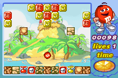 Screenshot of M&M's Break' Em (Game Boy Advance, 2007) - MobyGames
