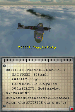 Screenshot of Spitfire Heroes: Tales of the Royal Airforce (Nintendo DS, 2008) - MobyGames