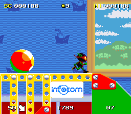 Screenshot of Zool (SNES, 1992) - MobyGames