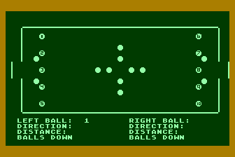 Screenshot of Bumper Pool (Atari 8-bit, 1981) - MobyGames