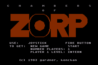 Chambers of Zorp (1983) - MobyGames