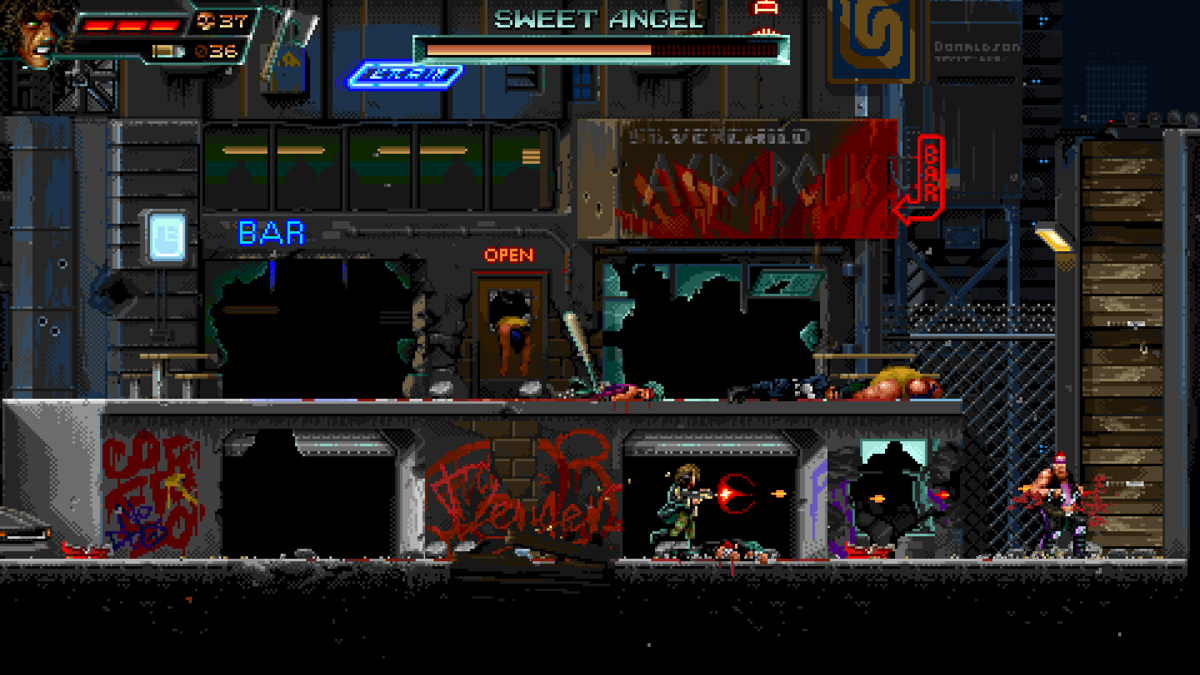 Screenshot of Huntdown (Windows, 2020) - MobyGames