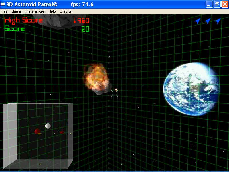 Screenshot of 3D Asteroid Patrol (Windows, 2000) - MobyGames