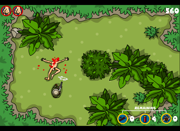 Screenshot of Watch out behind you hunter! (Browser, 2002) - MobyGames