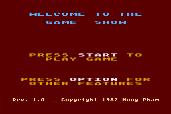 Game Show (1982) - MobyGames