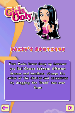 Screenshot of Girls Only (Nintendo DS, 2011) - MobyGames