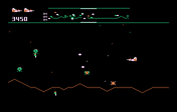 Screenshot of Defender (Atari 8-bit, 1981) - MobyGames