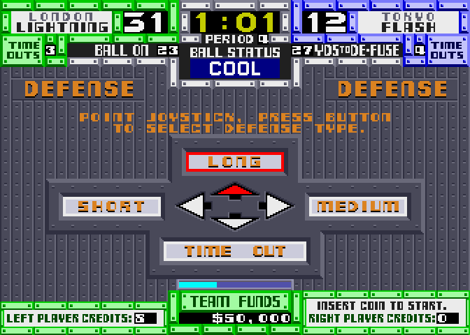 Screenshot of Cyberball 2072 (Arcade, 1989) - MobyGames