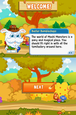 Screenshot of Moshi Monsters: Moshling Zoo (Nintendo DS, 2011) - MobyGames