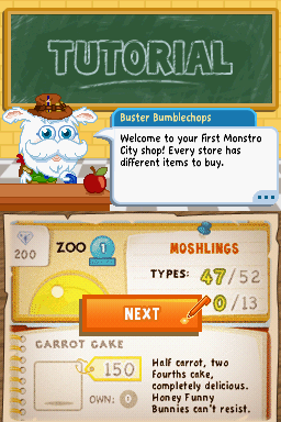 Screenshot of Moshi Monsters: Moshling Zoo (Nintendo DS, 2011) - MobyGames