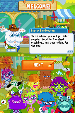 Screenshot of Moshi Monsters: Moshling Zoo (Nintendo DS, 2011) - MobyGames