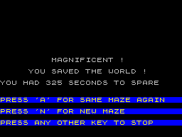Screenshot of Alien Maze (ZX Spectrum, 1983) - MobyGames