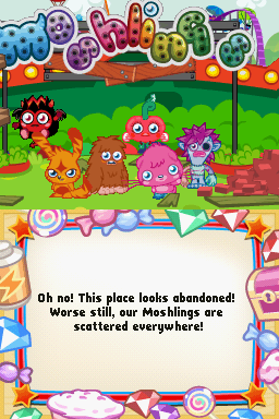 Screenshot of Moshi Monsters: Moshlings Theme Park (Nintendo DS, 2012) - MobyGames