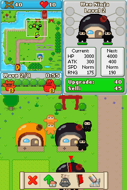 Screenshot of Ninjatown (Nintendo DS, 2008) - MobyGames