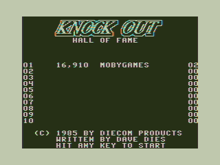 Knock Out (1985) - MobyGames