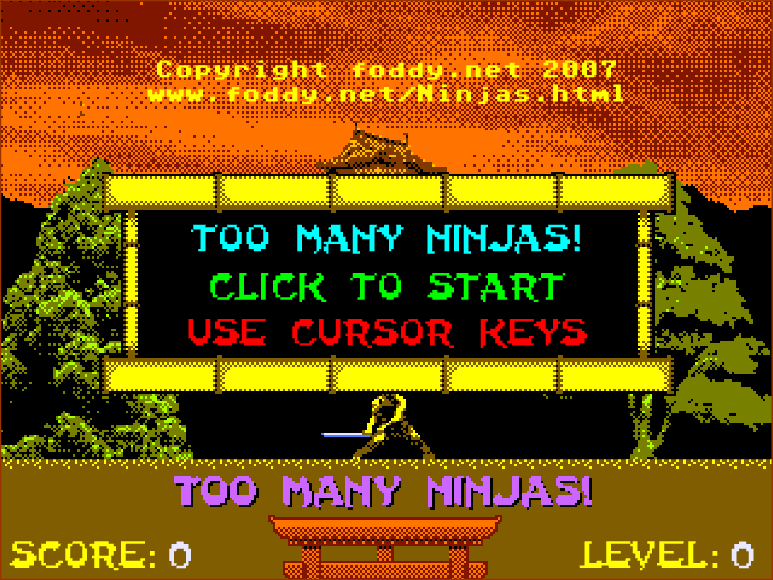 Too Many Ninjas! (2007) - MobyGames