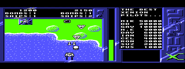 Screenshot of Xenion (TRS-80 CoCo, 1988) - MobyGames
