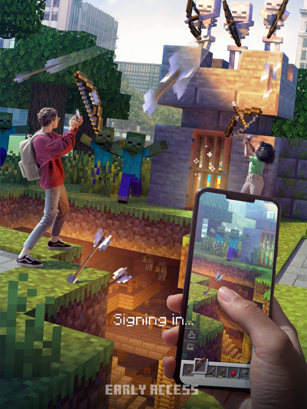 Screenshot of Minecraft Earth (iPad, 2019) - MobyGames