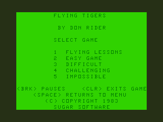 Flying Tigers (1983) - MobyGames