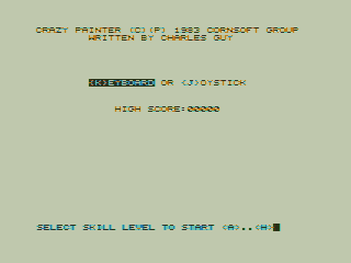 Screenshot of Crazy Painter (TRS-80 CoCo, 1982) - MobyGames