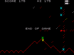 Screenshot of Rocket Command (ZX Spectrum, 1983) - MobyGames