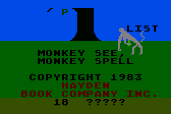 Monkey See, Monkey Spell (1983) - MobyGames
