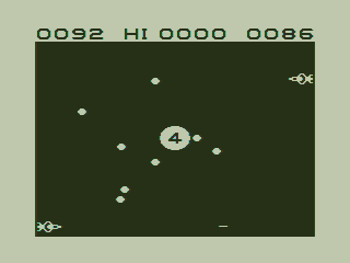 Screenshot of Orbitroids (TRS-80 CoCo, 1982) - MobyGames