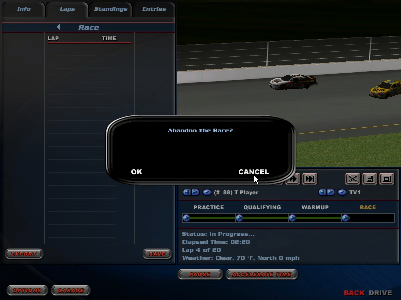 Screenshot of NASCAR Racing 2002 Season (Windows, 2002) - MobyGames