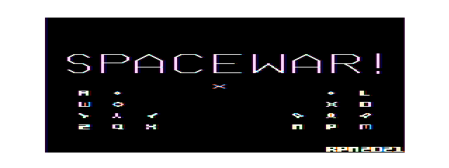 Screenshot of Spacewar! (TRS-80 CoCo, 2021) - MobyGames