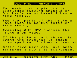 Screenshot of Look Sharp! (ZX Spectrum, 1984) - MobyGames