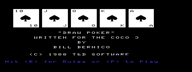 Draw Poker (1989) - MobyGames