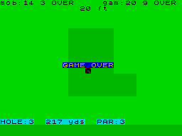 Screenshot of Golf (ZX Spectrum, 1983) - MobyGames