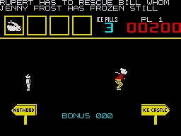 Screenshot of Rupert and the Ice Castle (ZX Spectrum, 1986) - MobyGames