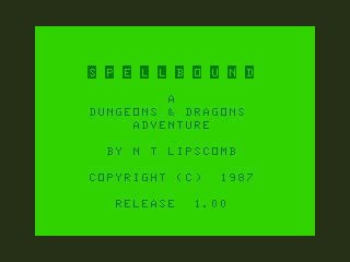 Spellbound: A Dungeons & Dragons Adventure (1987) - MobyGames