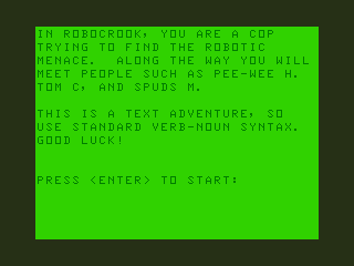 Screenshot of Robocrook (TRS-80 CoCo, 1991) - MobyGames