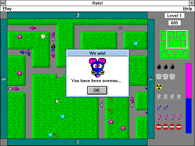 Screenshot of Rats! (Windows 3.x, 1994) - MobyGames