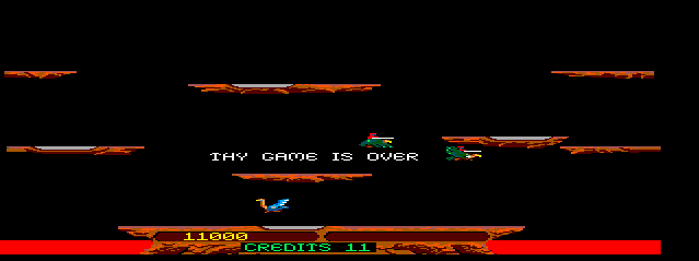 Screenshot of Joust (TRS-80 CoCo, 2021) - MobyGames