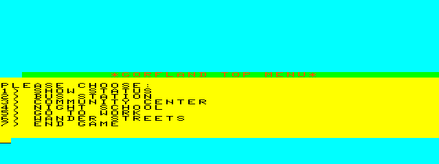 Screenshot of Gorf-Land (TRS-80 CoCo, 1987) - MobyGames
