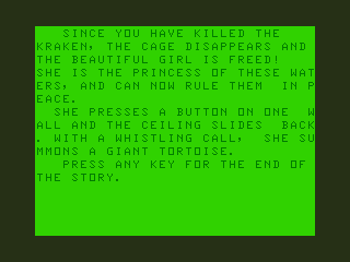 Screenshot of The Lair of the Kraken (TRS-80 CoCo, 1983) - MobyGames