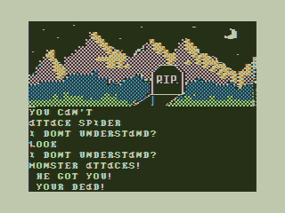 Screenshot of Saga: The Sorcerer's Curse (TRS-80 CoCo, 1985) - MobyGames