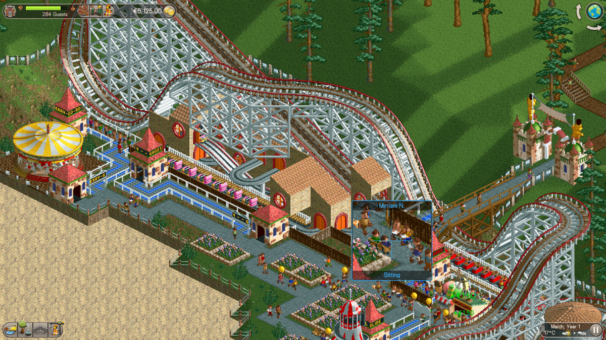 Screenshot of RollerCoaster Tycoon: Classic (Windows, 2017) - MobyGames