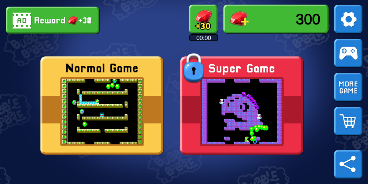 Screenshot of Bubble Bobble (Android, 1986) - MobyGames