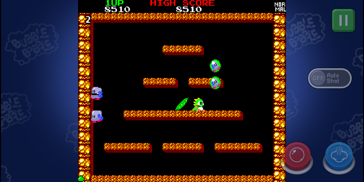 Screenshot of Bubble Bobble (Android, 1986) - MobyGames