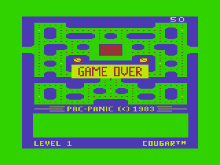 Screenshot of Pac-Panic (TRS-80 CoCo, 1983) - MobyGames