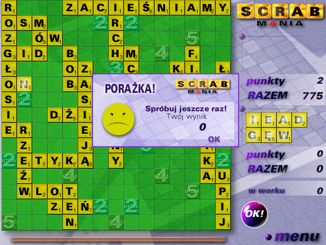 Screenshot of Scrab Mania (Windows, 1998) - MobyGames