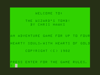 The Wizard's Tomb! (1982) - MobyGames